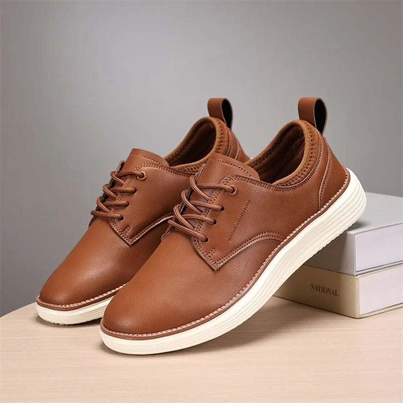 Stratus Leather Sneakers – York & Miller