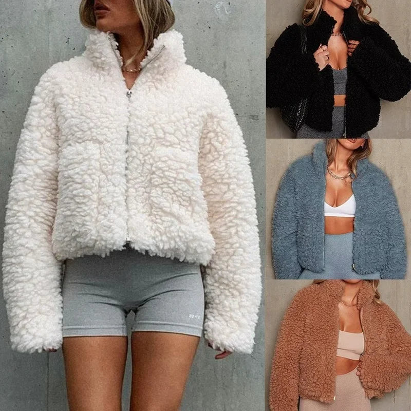 Celine Fleece Cropped Jacket – York & Miller